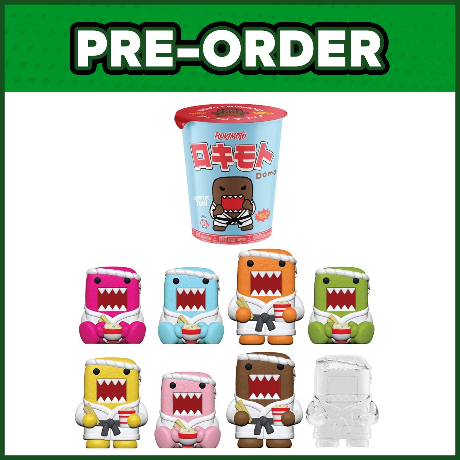 (PRE-ORDER) Rokimoto Cup Random Vinyl Figure - Domo – Bully Collectibles